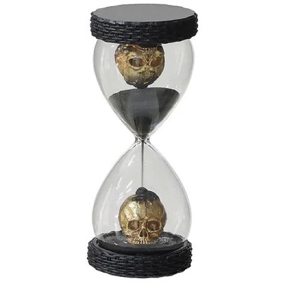 Accents | Black Metallic Skull Hourglass Timer | Poshmark